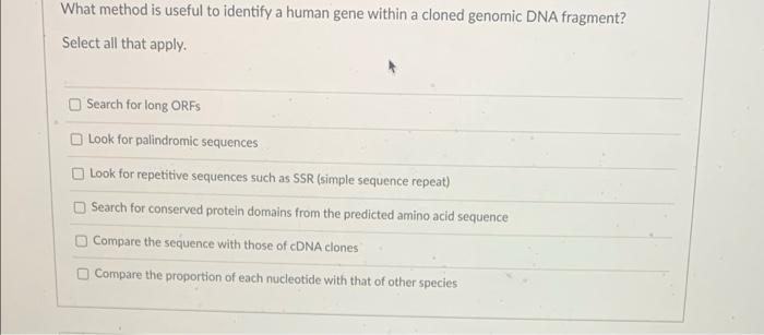 what-method-is-useful-to-identify-a-human-gene-within-chegg