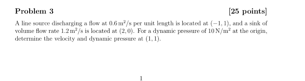 Solved Problem 3 25 ﻿points A Line Source Discharging A Flow 6835