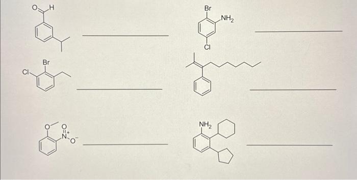 Solved Name the following molecules. | Chegg.com