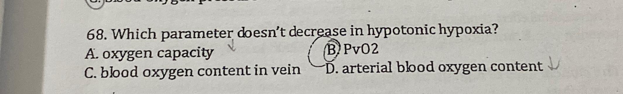 Solved Which parameter doesn't decrease in hypotonic | Chegg.com