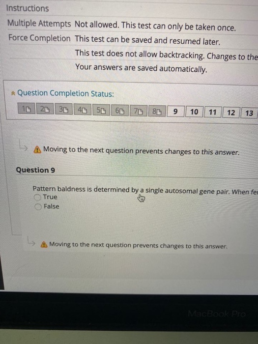 Solved Instructions Multiple Attempts Not allowed. This test | Chegg.com