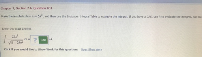 Solved Chapter 7, Section 7.6, Question 031 Make the | Chegg.com