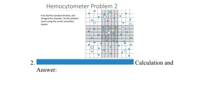Solved 2. Hemocytometer Problem 2 Fran did the standard | Chegg.com