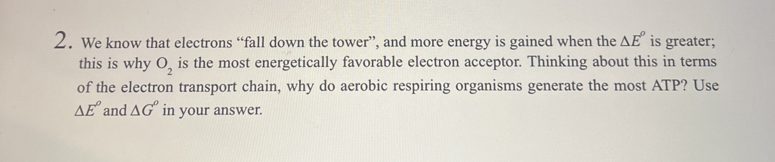 Solved We know that electrons "fall down the tower", and | Chegg.com