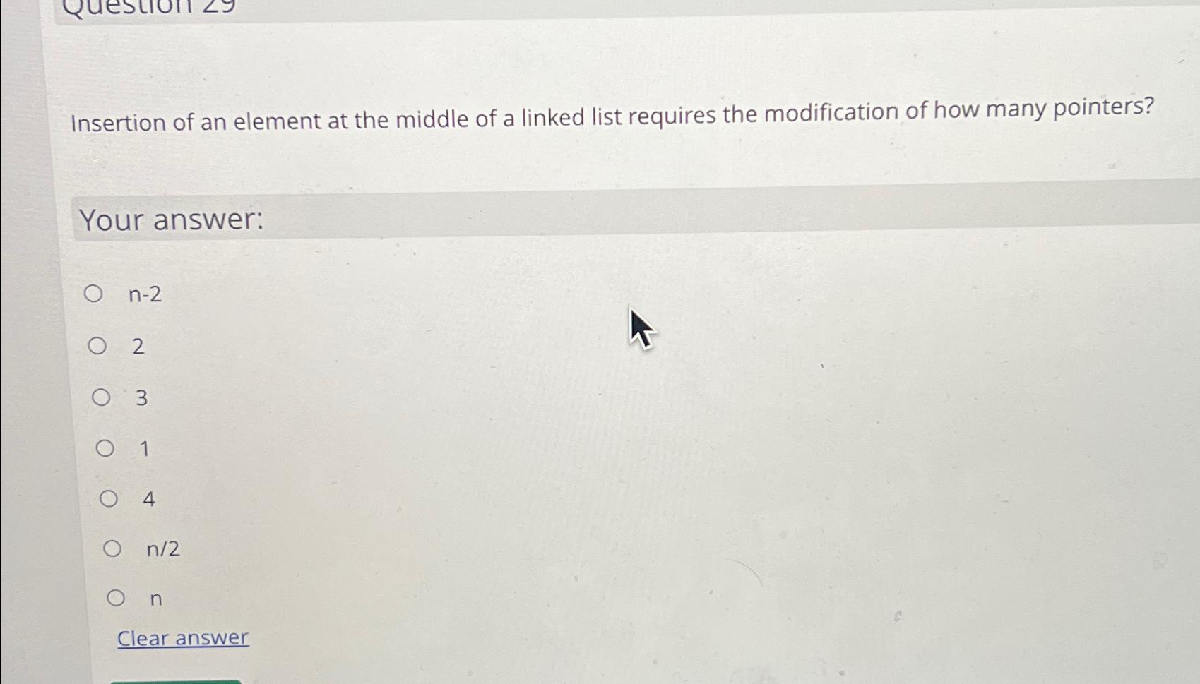 Solved Insertion of an element at the middle of a linked | Chegg.com