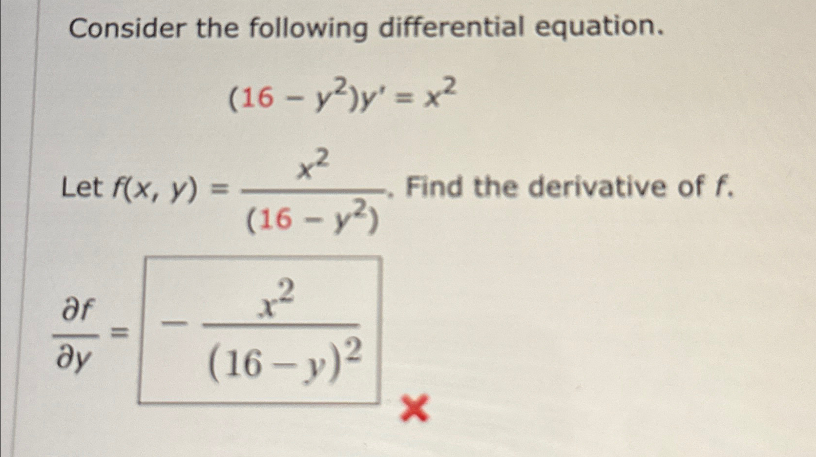 Solved Consider the following differential | Chegg.com