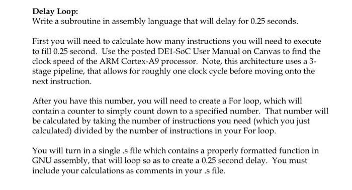 Delay Loop Write A Subroutine In Assembly Language