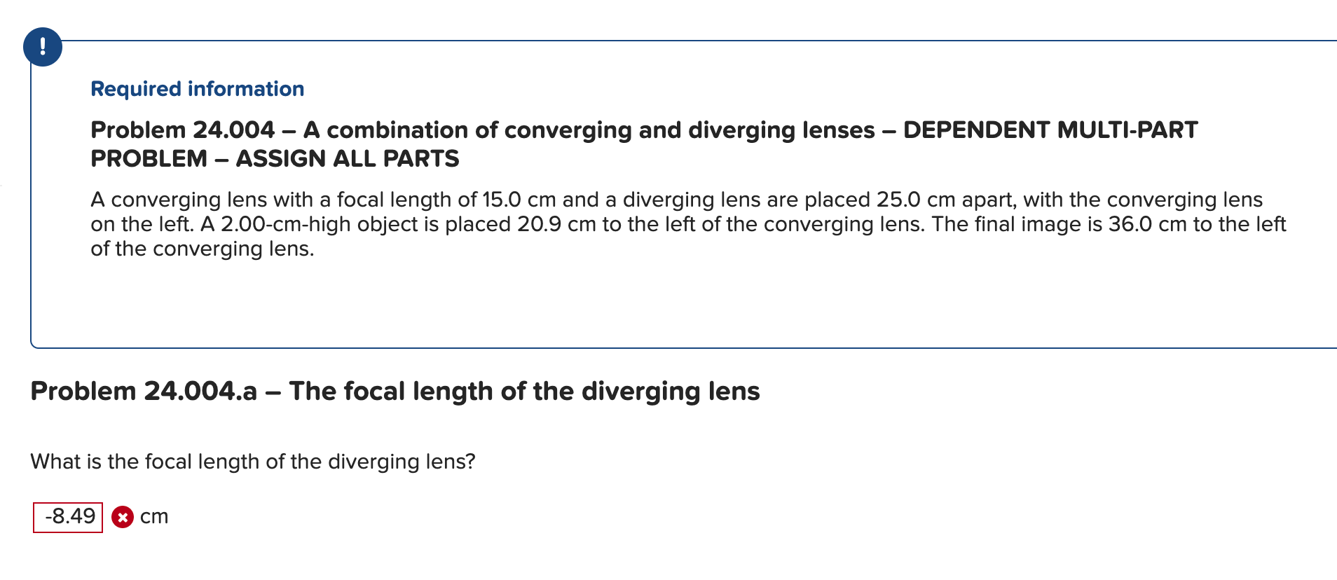 Solved Required informationProblem 24.004 - ﻿A combination | Chegg.com