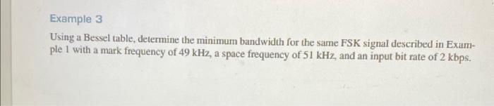 Solved Example 3 Using a Bessel table, determine the minimum | Chegg.com