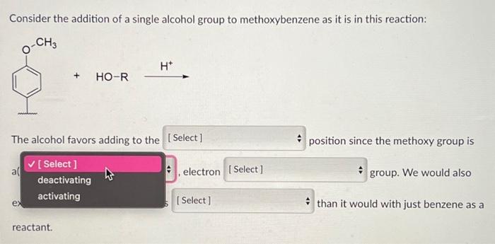 Solved Consider the addition of a single alcohol group to | Chegg.com