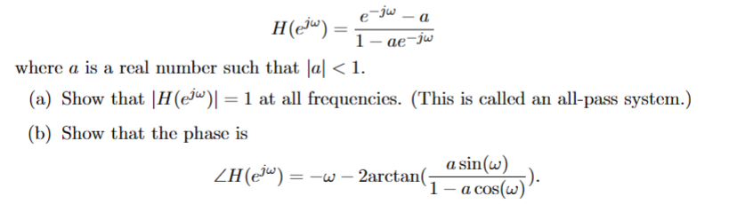 Solved Consider an LTI system with frequency | Chegg.com