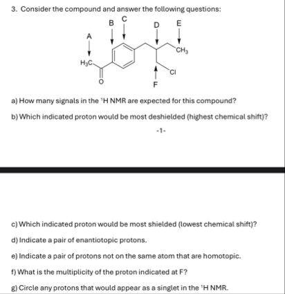 Consider the compound and answer the following | Chegg.com