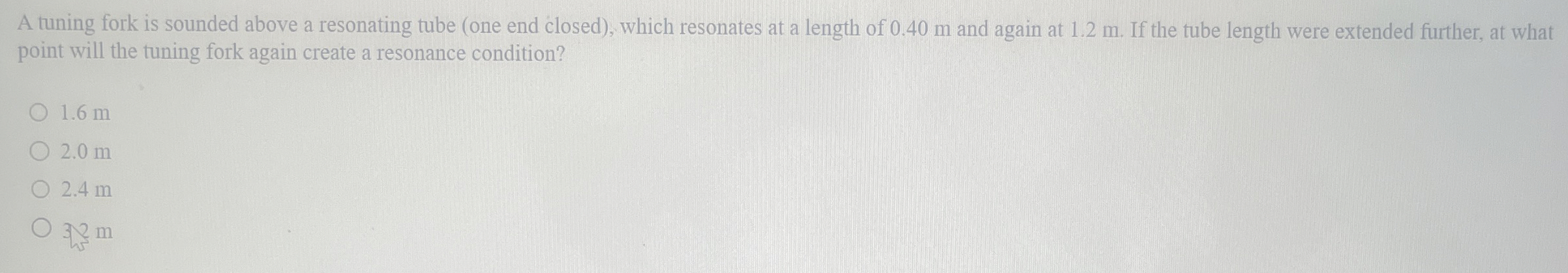 High Quality SOLUTION A tuning fork is sounded above a resonating tube (one | Chegg.com