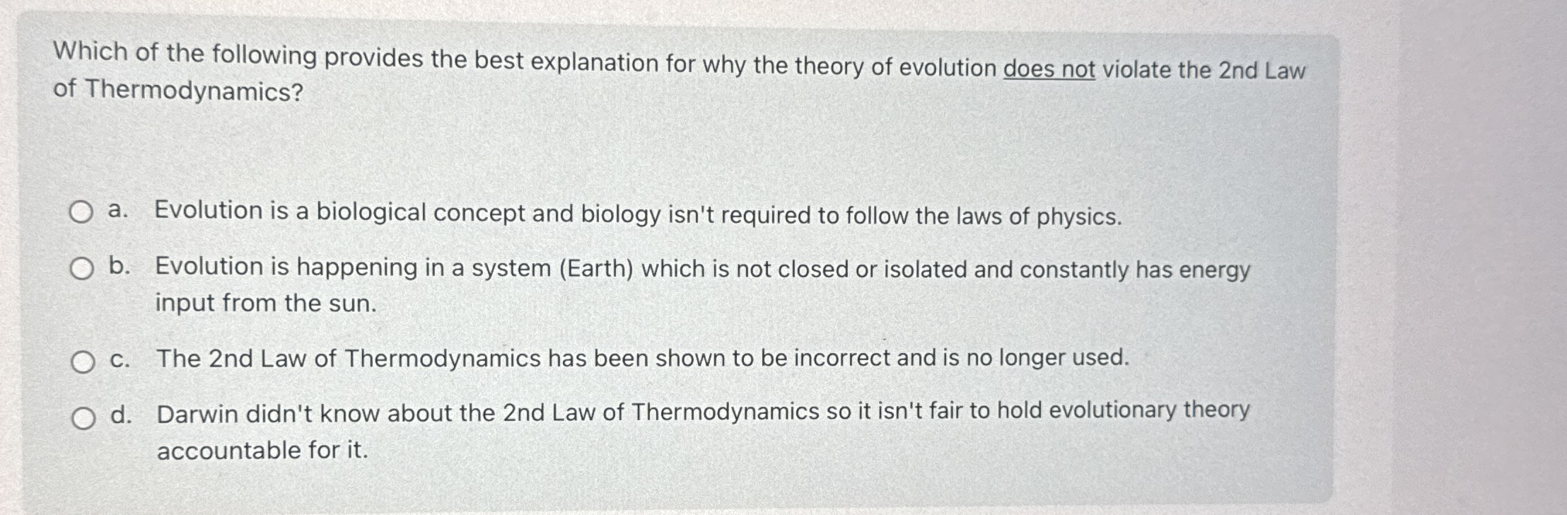 Solved Which of the following provides the best explanation | Chegg.com