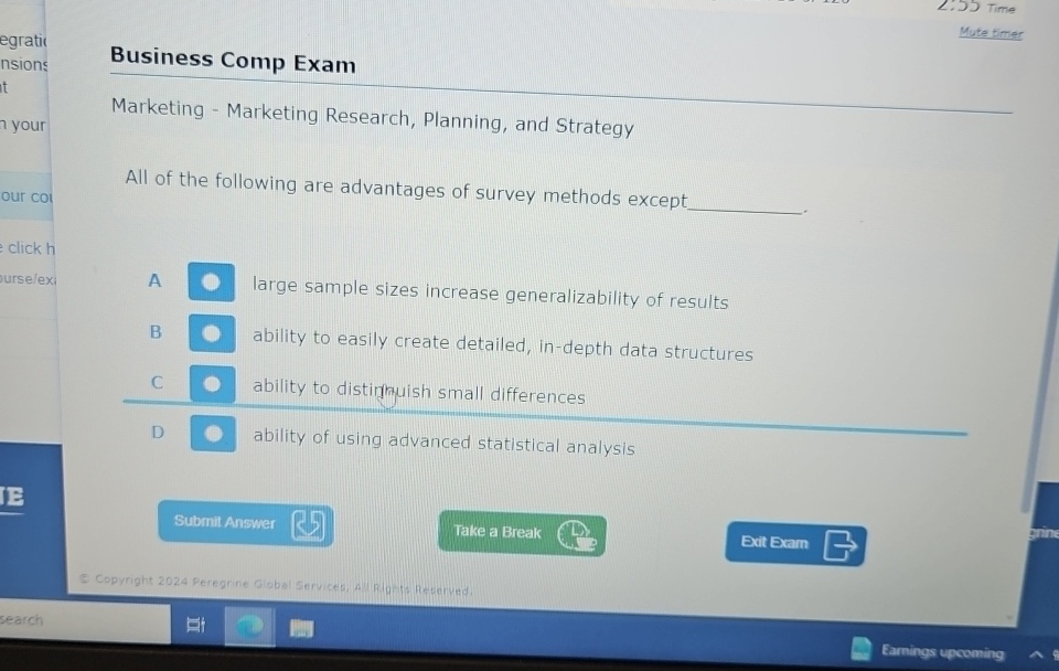 Solved Mute timerBusiness Comp ExamMarketing - ﻿Marketing | Chegg.com