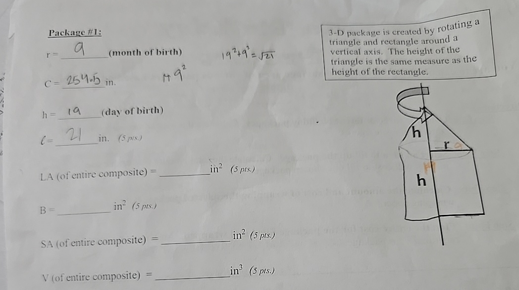 Package til:3-D package is created by rotating a | Chegg.com
