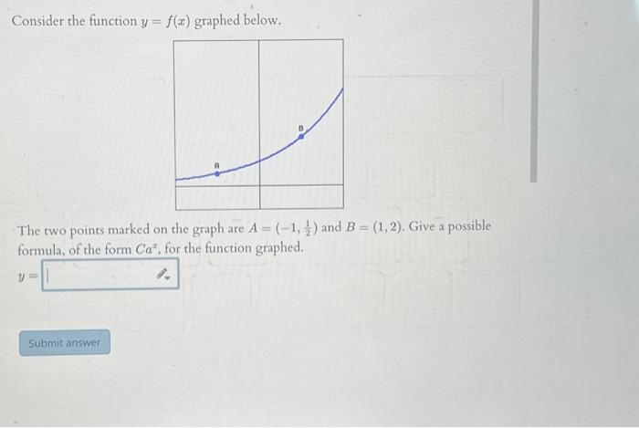 Solved Consider the function y=f(x) graphed below. The two | Chegg.com