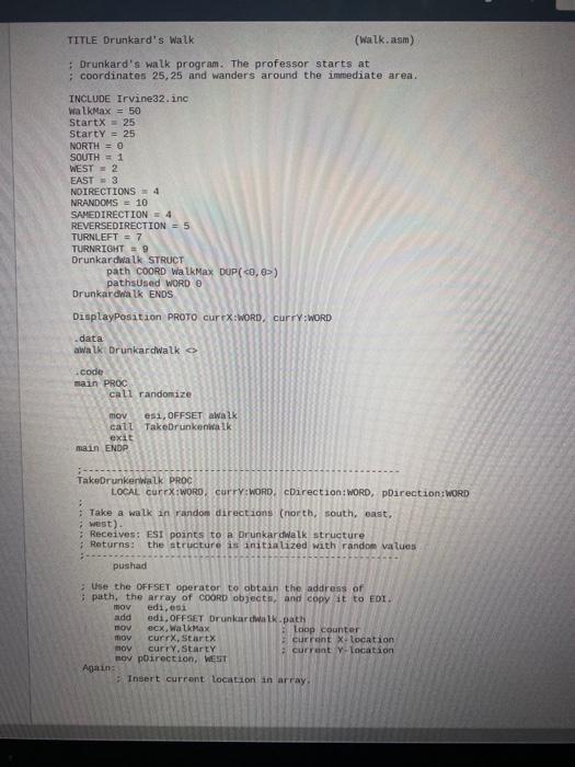 Solved MASM irvine 32 please read the instruction and I | Chegg.com