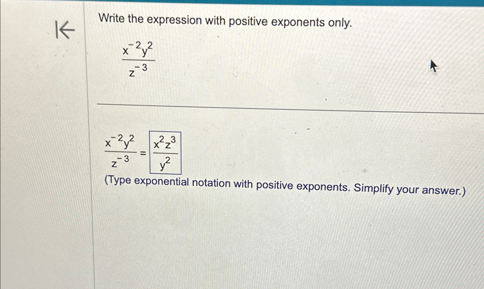 Solved Write the expression with positive exponents | Chegg.com