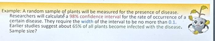Solved Example: A random sample of plants will be measured | Chegg.com
