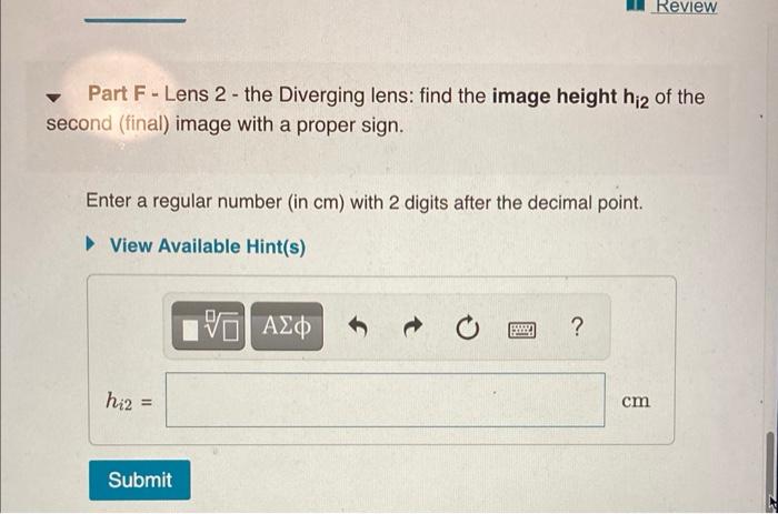 Solved Lenses in Combination 1 (Case 2) 2 of 5 > Review | Chegg.com