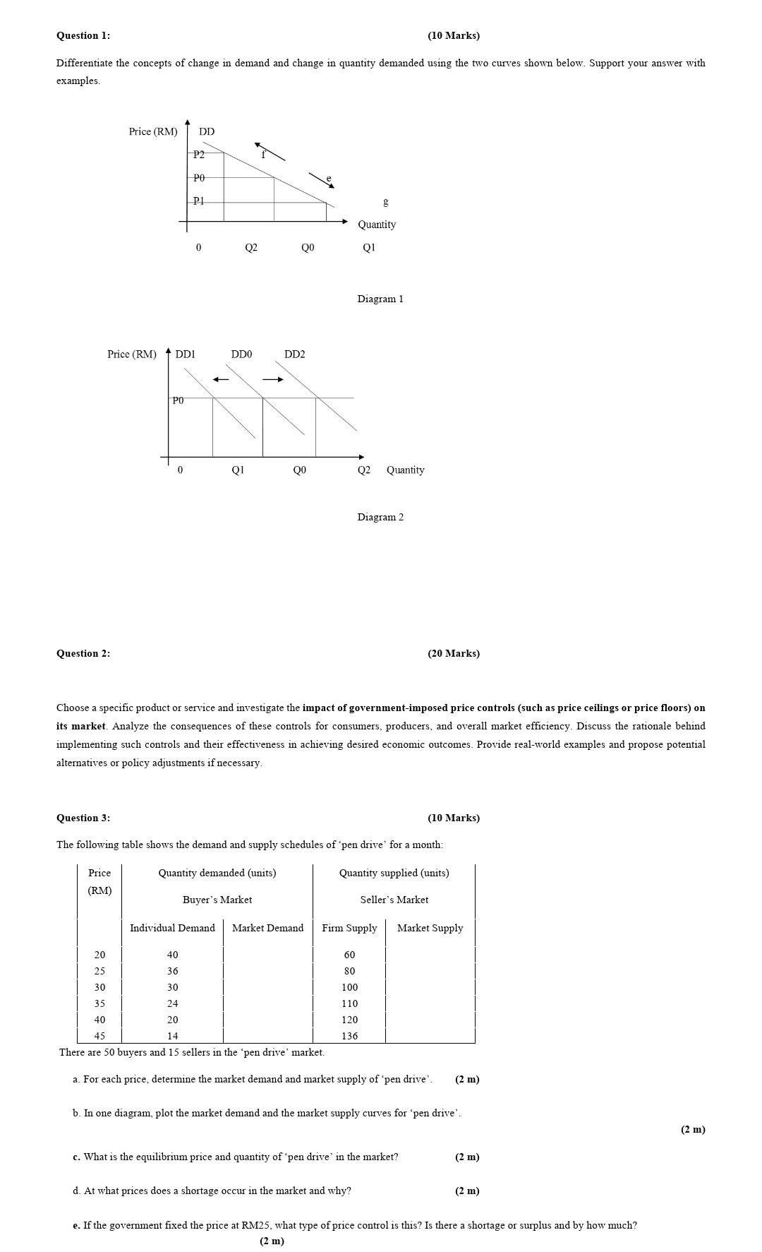 Differentiate the concepts of change in demand and | Chegg.com
