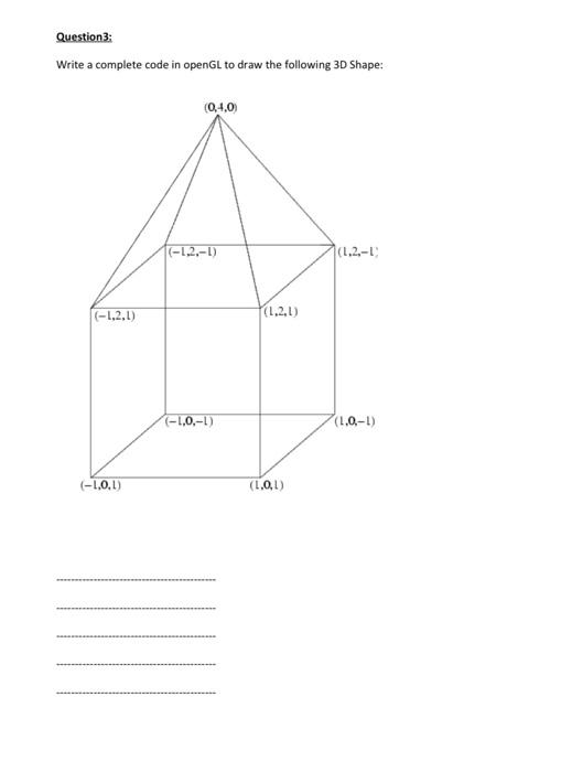 Solved Question1: Complete the code to draw a simple polygon | Chegg.com