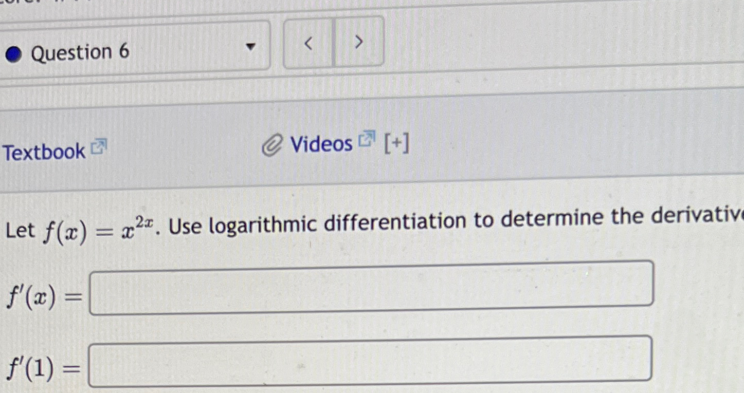 Solved Question 6TextbookVideos 준 +Let f(x)=x2x. ﻿Use | Chegg.com