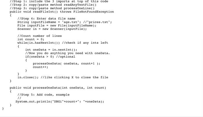 Solved Copy these 2 files to your project. The txt file | Chegg.com