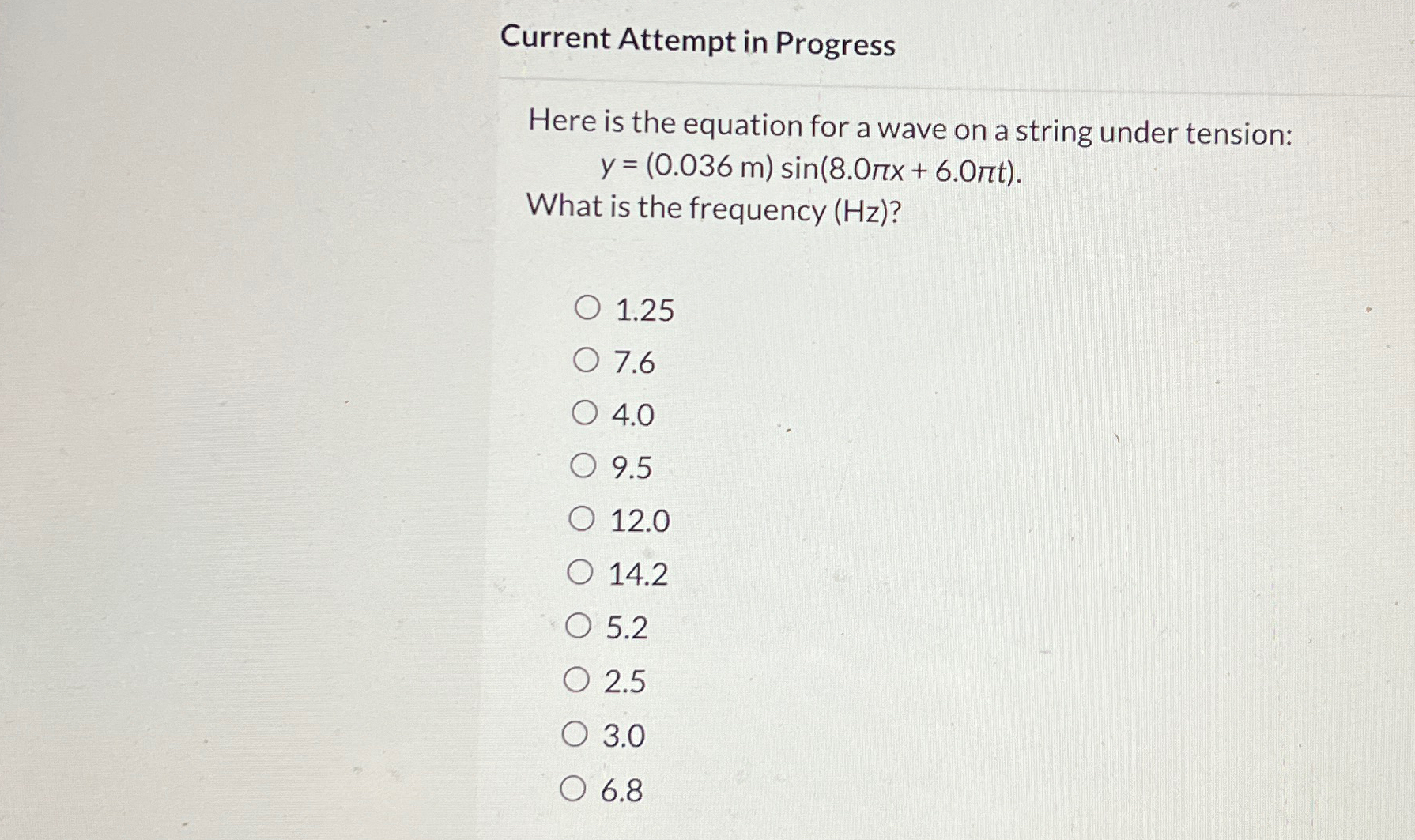 Solved Current Attempt in ProgressHere is the equation for a | Chegg.com