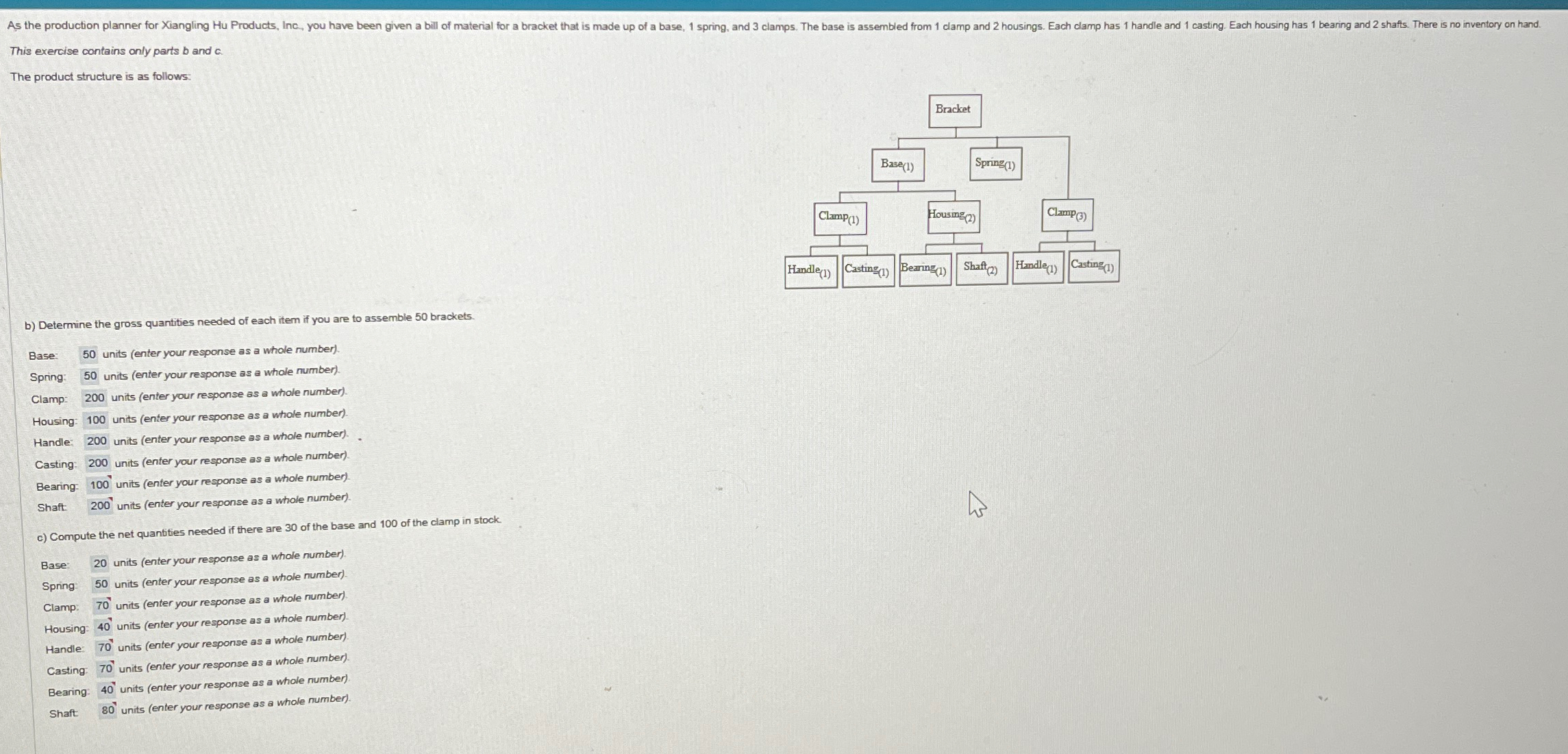 Solved This exercise contains only parts b ﻿and a.The | Chegg.com