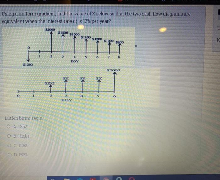 Solved Using a uniform gradient, find the value of Z below | Chegg.com