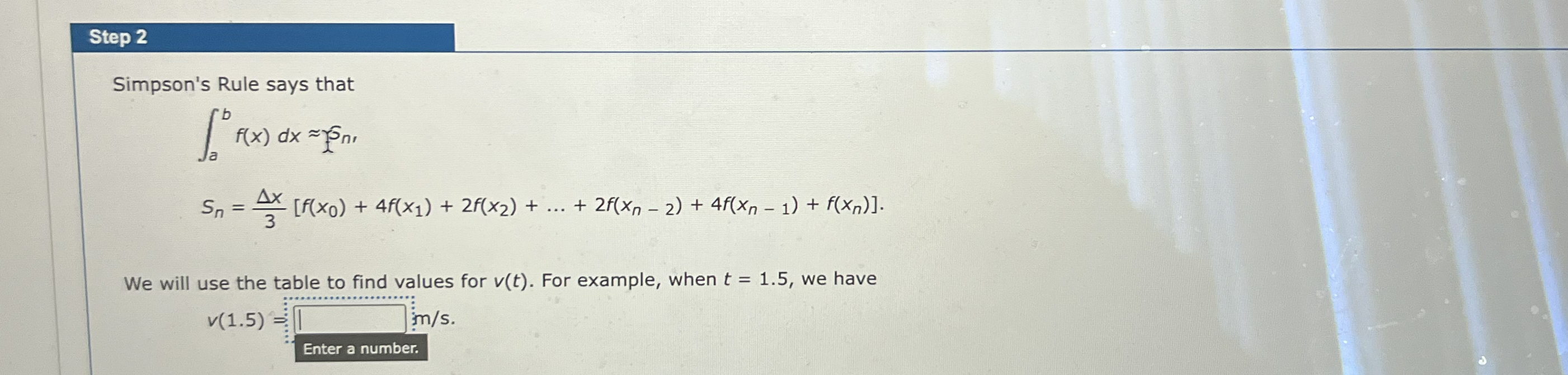 Step 2Simpson's Rule says that()nWe will use the | Chegg.com