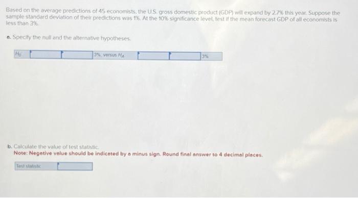 Solved Based on the average predictions of 45 economists, | Chegg.com