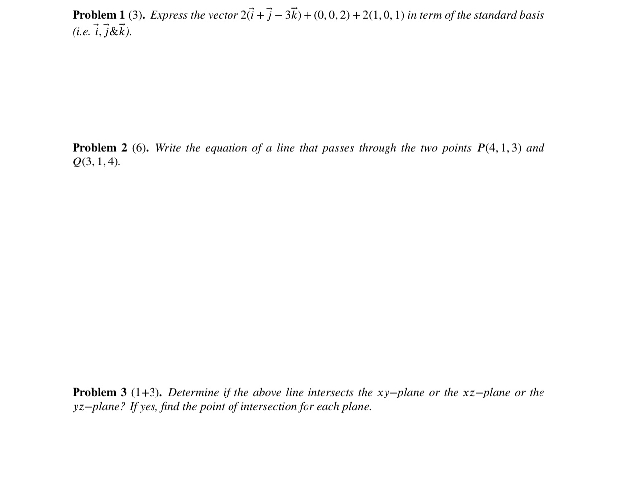 Solved Problem 1 (3). ﻿Express the vector | Chegg.com