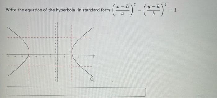 Solved 2 2- Write the equation of the hyperbola in standard | Chegg.com