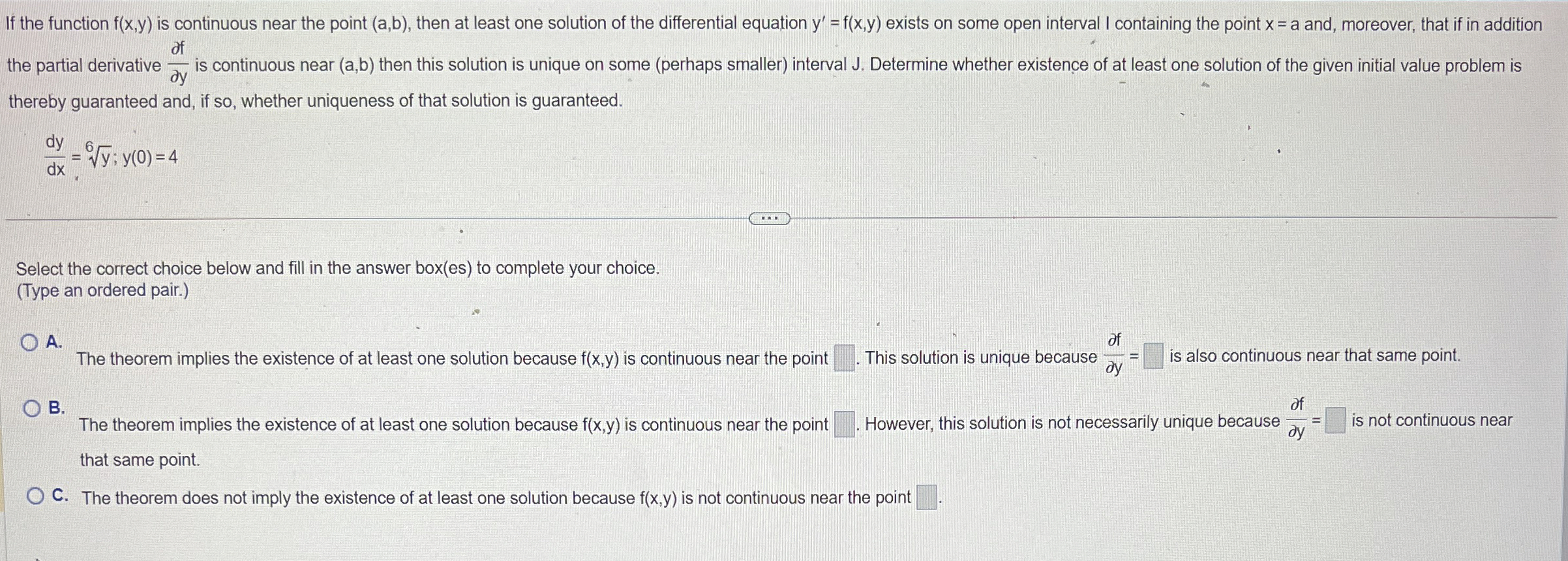Solved If the function f(x,y) ﻿is continuous near the point | Chegg.com