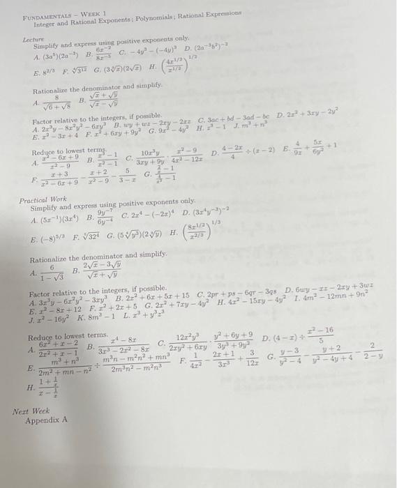 Solved FUNDAMENTALS WEEK 3 Coordinate Geometry and Lines: | Chegg.com