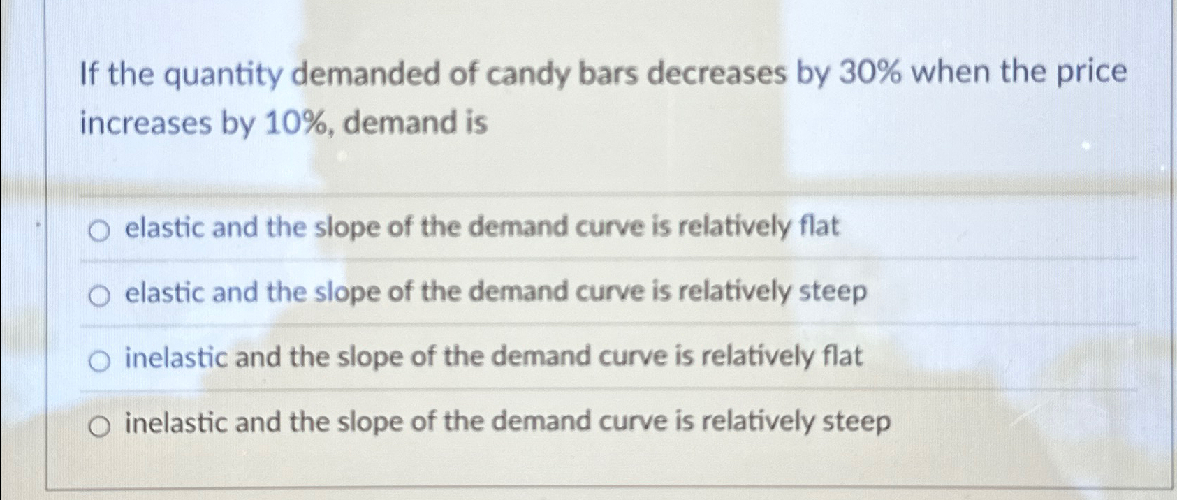 Solved If the quantity demanded of candy bars decreases by | Chegg.com