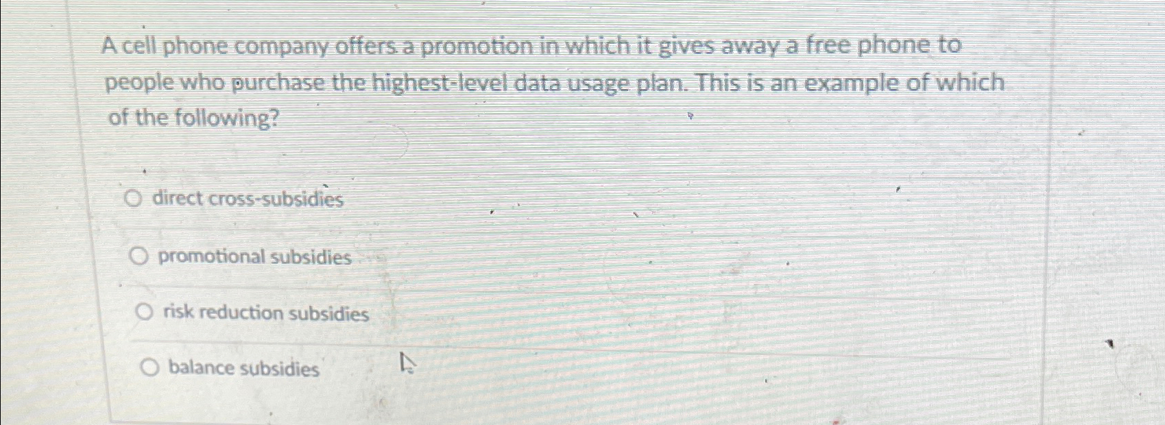 Solved A cell phone company offers a promotion in which it | Chegg.com