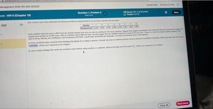 Solved Clear all Frowl chack. | Chegg.com