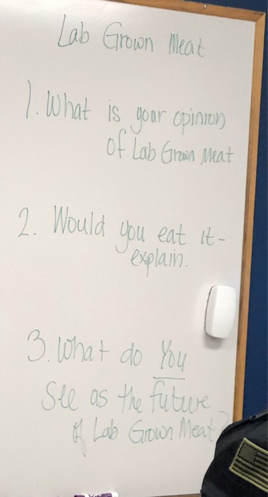Solved your opinion of lab grown meat: would you eat | Chegg.com