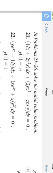 Solved In Problems 21-26, solve the initial value problem. | Chegg.com