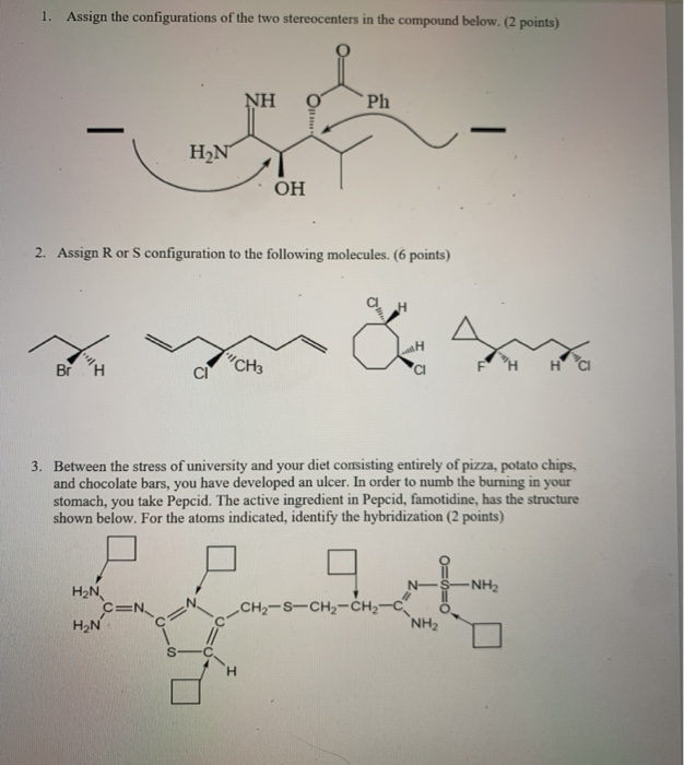 Solved 1. Assign the configurations of the two stereocenters | Chegg.com