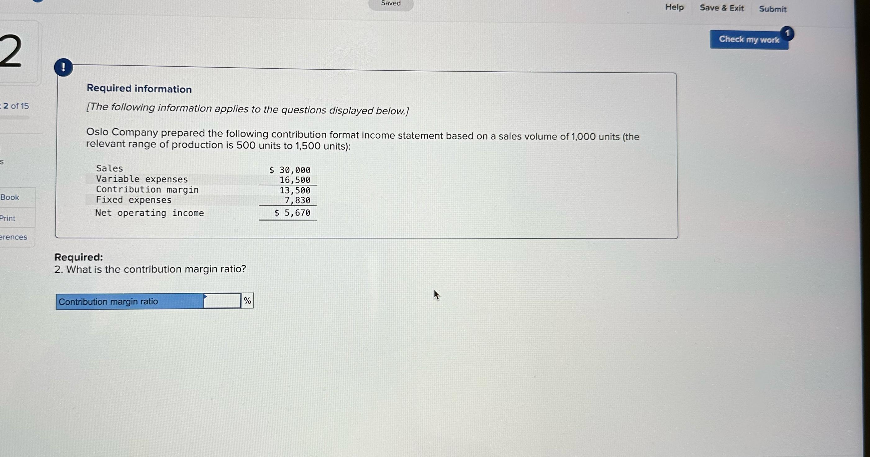 Solved • ﻿SavedHelpSave & ExitSubmit!Required | Chegg.com