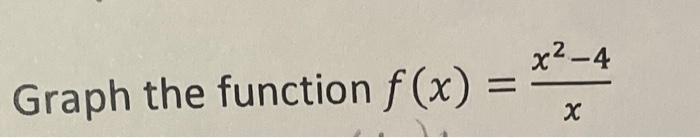Solved Graph the function f(x)=xx2−4 | Chegg.com
