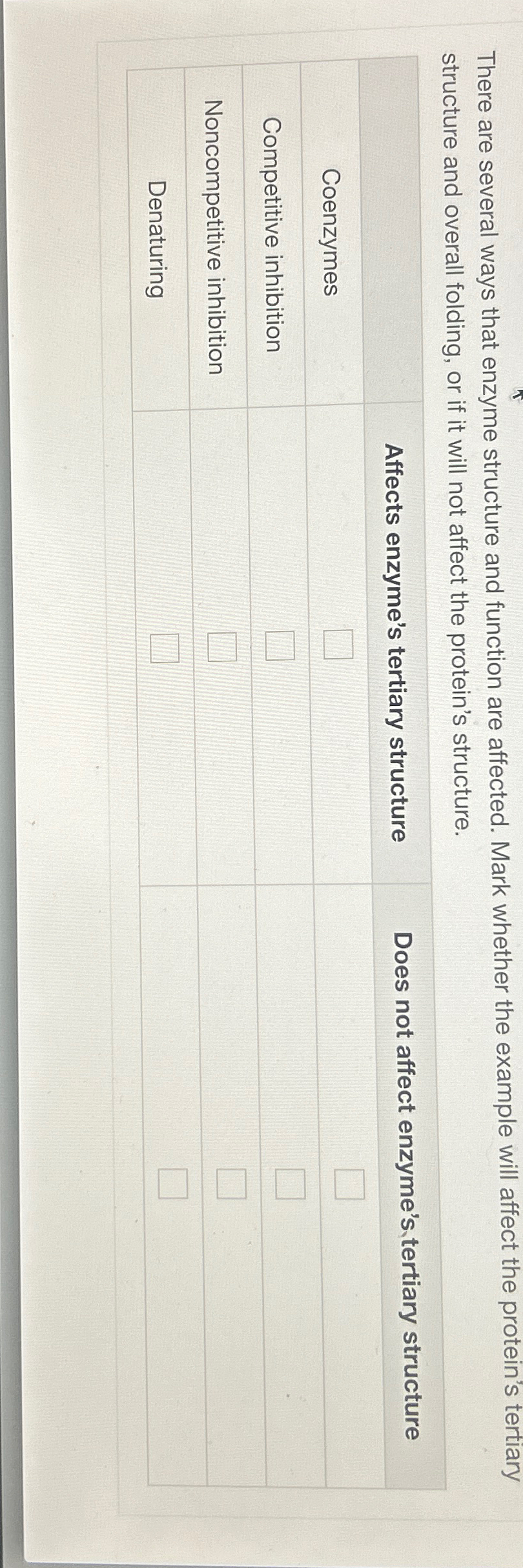 Solved There are several ways that enzyme structure and | Chegg.com
