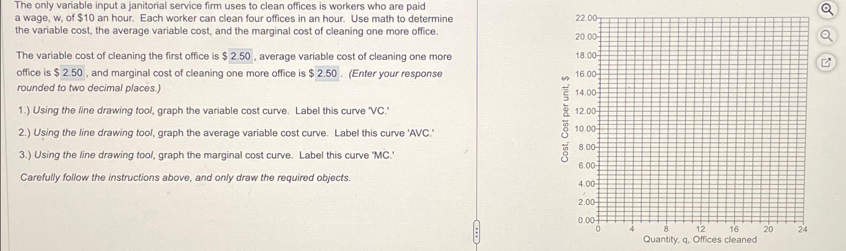 Solved The only variable input a janitorial service firm | Chegg.com