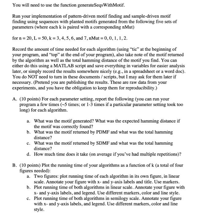 Solved Function [seqs Consensus Locș]