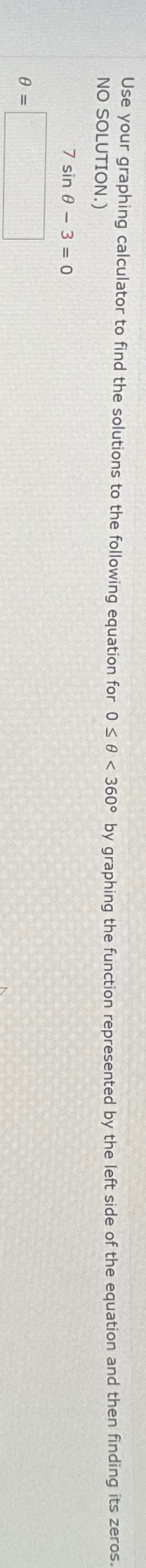 Solved Use your graphing calculator to find the solutions to | Chegg.com